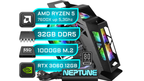 BALANI NEPTUNE™ VOYAGER AMD RYZEN 5 7600X/32GB/1TB/RTX 3060 (Cosmic ...