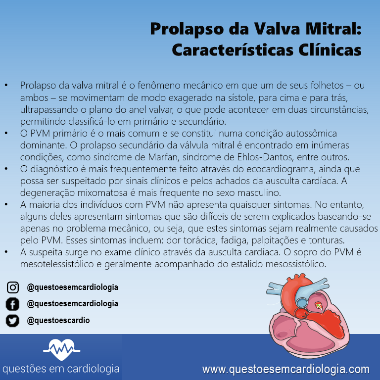 Prolapso da valva mitral: características clínicas