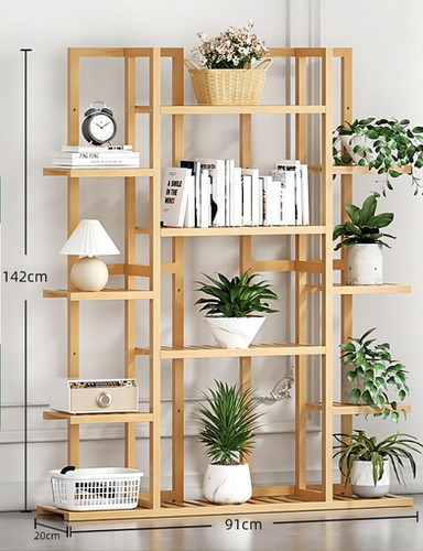 PS014 - Bamwood Modern Wood Plant Floor Stand | Pro Lite All Toronto