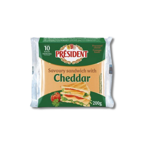 Président® Cheddar Cheese Slices 200g | Anacaona & Lonjeff
