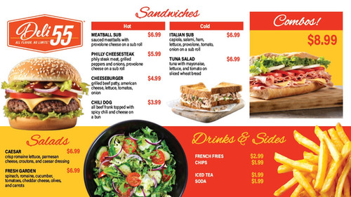 Deli-55 Digital Menu Board File | myCore-MarkPOS