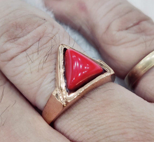 Moonga ring | mangalm jewellers