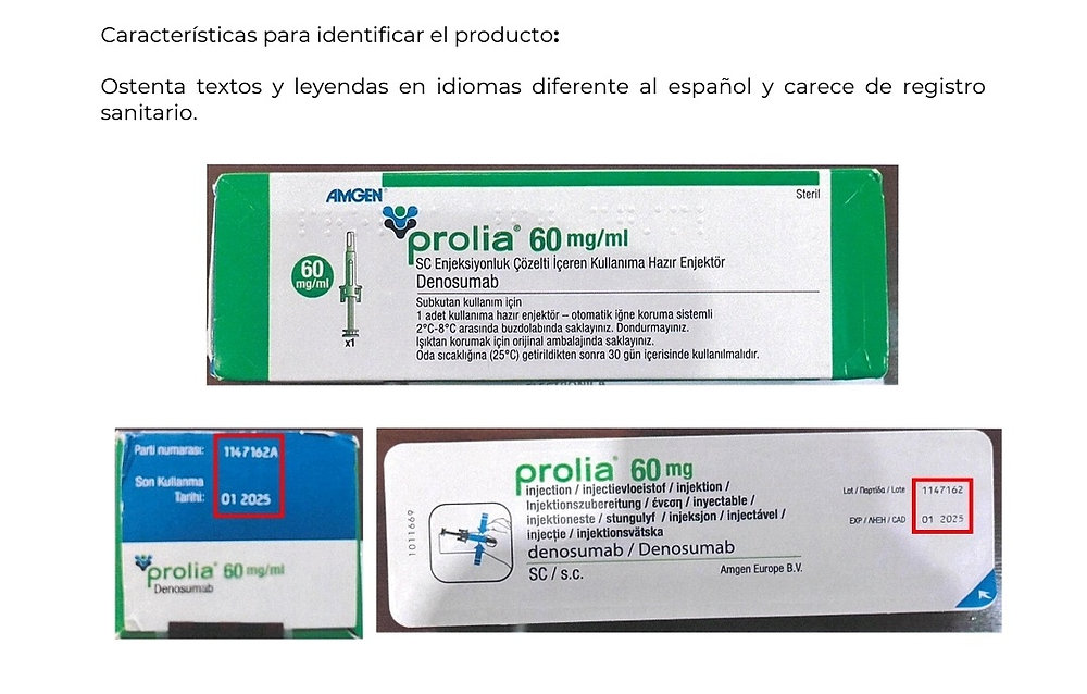 Emite COFEPRIS Alerta Sanitaria por Comercialización irregular de prolia