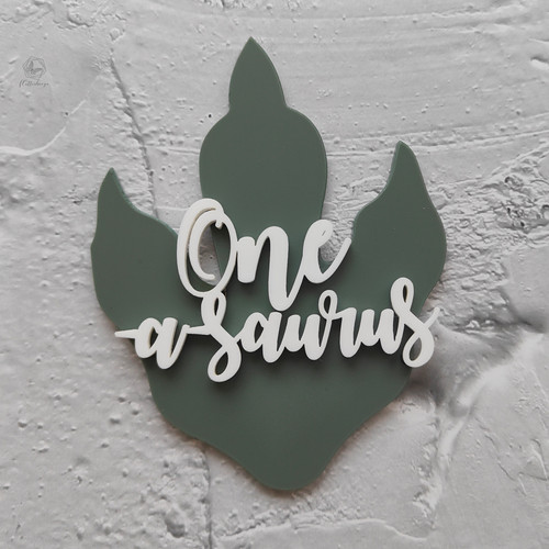 One-a-saurus - Dinosaur footprint | Flutterbeeze