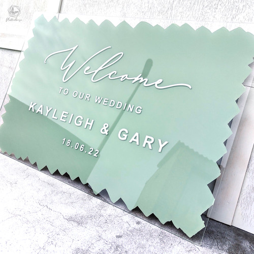 Acrylic Welcome Sign | Flutterbeeze