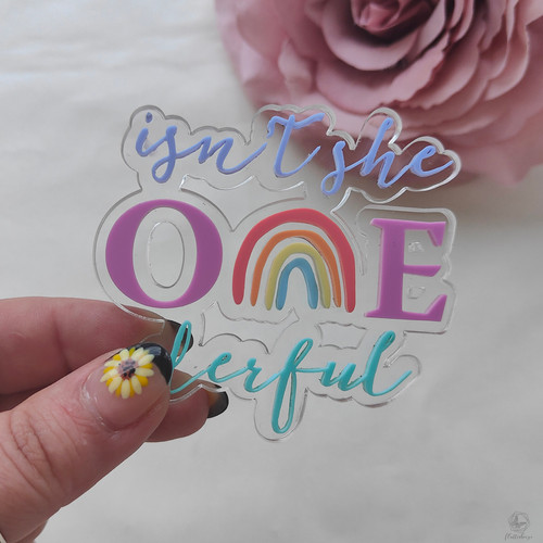 One-derful - Double layer Cake Charm | Flutterbeeze