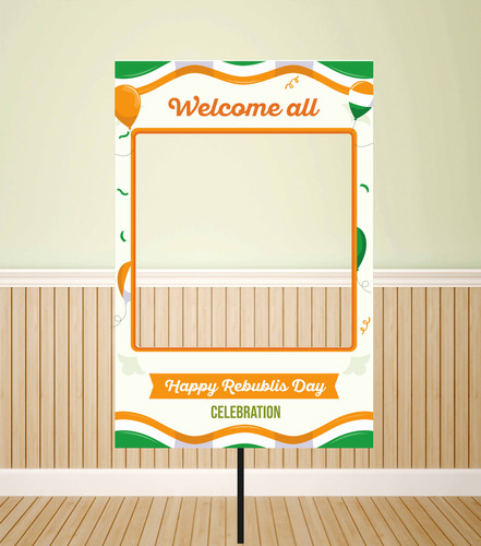 Republic Day Selfie Photo booth | Chalk Board Poster