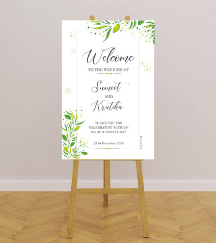 Welcome board for wedding, engagement ceremony | Chalk Board Poster