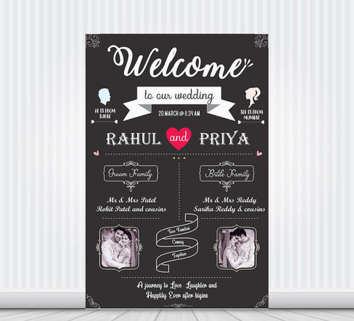 Wedding Ceremony Poster | Chalk Board Poster