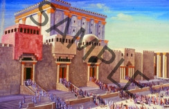 Levites Women and Pilgrims Entering the Temple Courtyard Canvas print ...