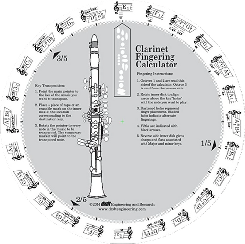 Clarinet Fingering Calculator | DXDT Music Products