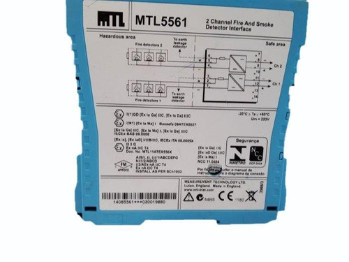 MTL 5561, Eaton 2 Channel Zener Barrier, Fire & Smoke Detector ...