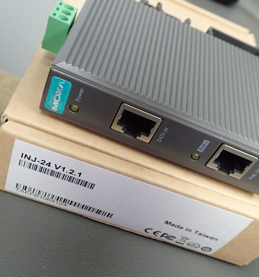 Moxa INJ-24 Series Gigabit IEEE 802.3af/at PoE+ injector INJ-24 V1.2.1 ...