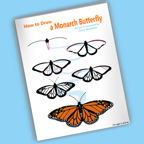 "How to Draw a Monarch Butterfly" Instruction Manual | Blue Victory Gallery