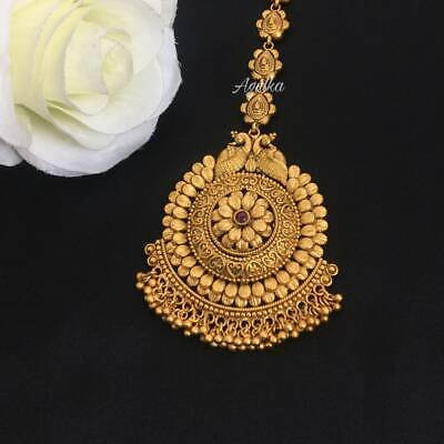Gold Plated Ruby Maang Tikka | My Site 6