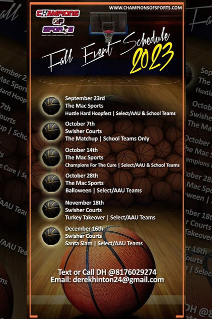 SCHEDULE | championsofsports