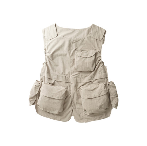 TEFLON®️ DETACHABLE POCKET VEST (BEIGE) | Archival Reinvent