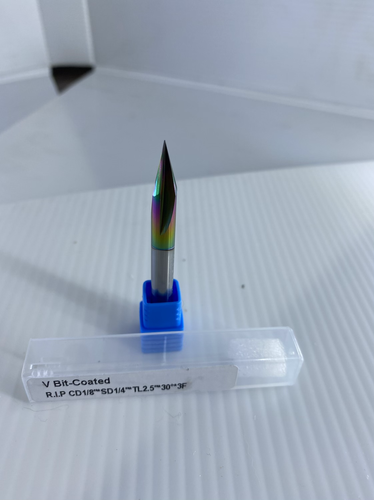 30 Degree Vbit - 1/4" shank - 1/4" cut diameter - 3 flute | RIP ...