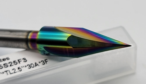 30 Degree 3/8" Vbit - 1/4" shank - 3/8" cut diameter - 3 flute | RIP ...