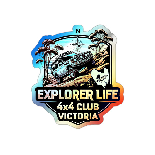 Holographic Explorer Life Stickers | Explorer Life 4x4 Club Victoria