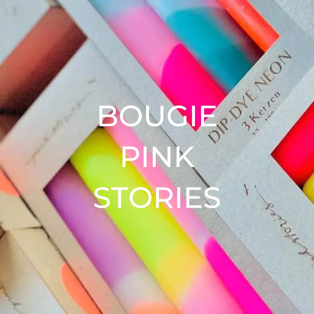 Bougie fluo Pink Stories - Bougies décoratives originales