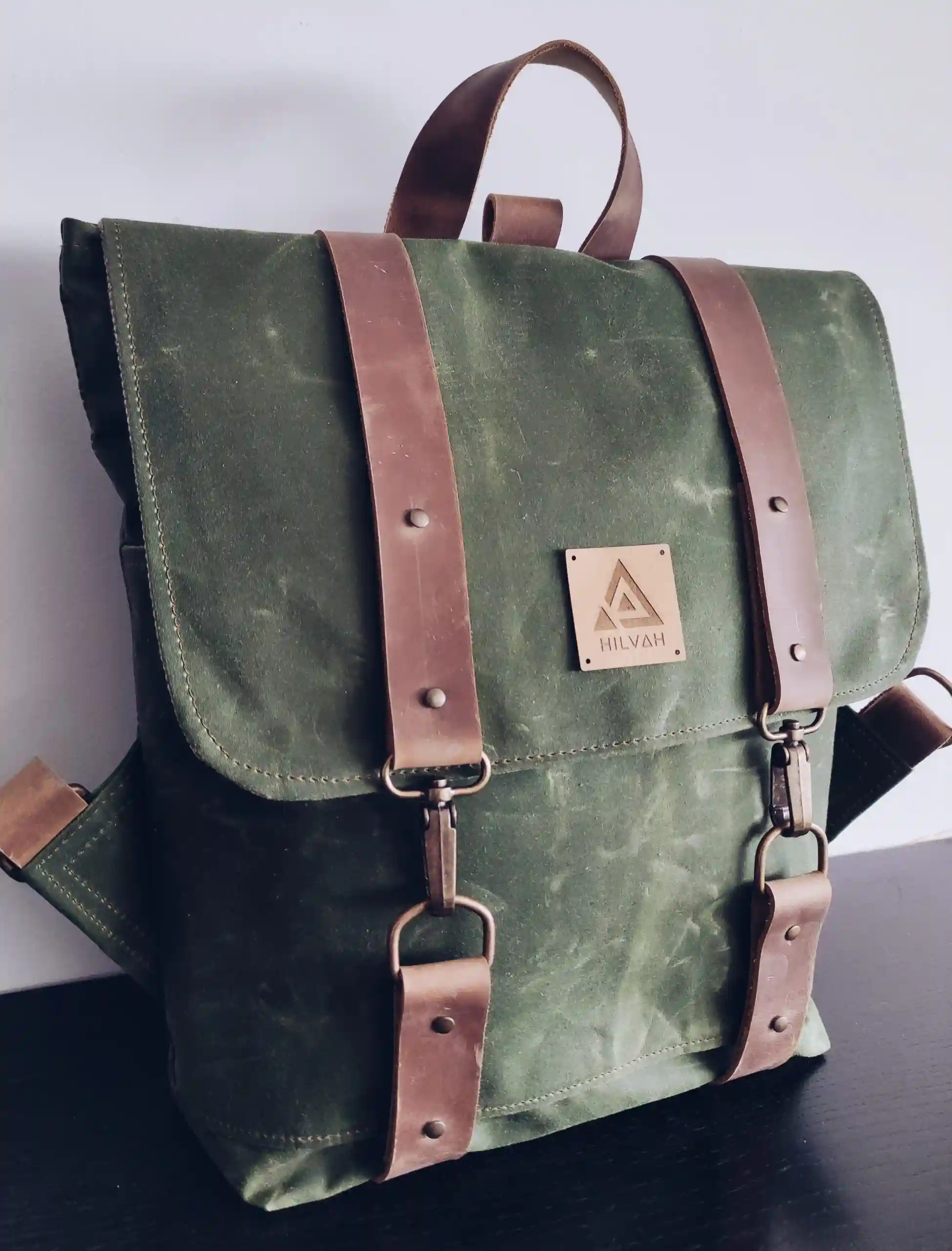 Sac à dos vert NATURA - Sac à dos vintage homme - Hilvah