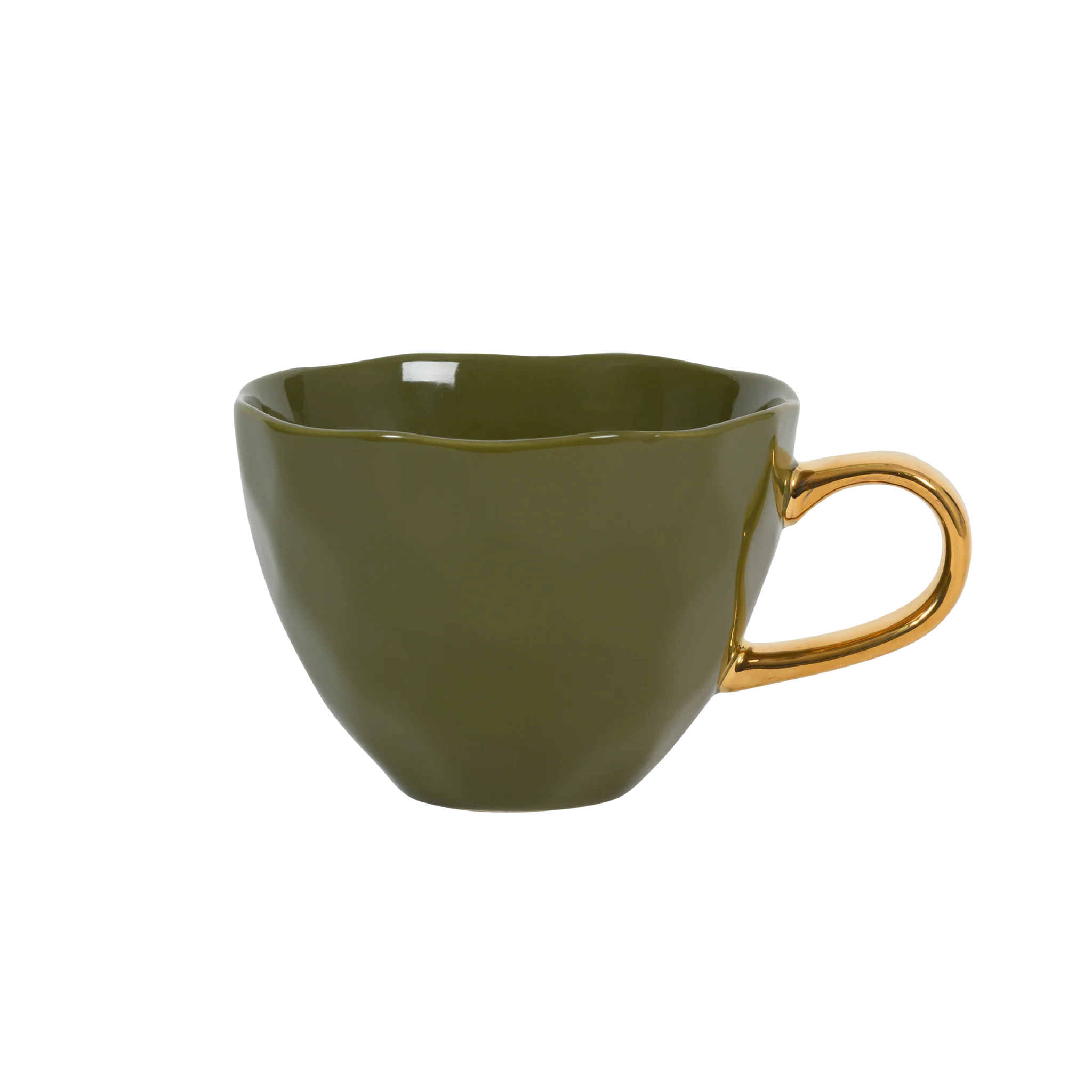 Tasse à thé originale à anse dorée - Cadeau pour amatrice de thé