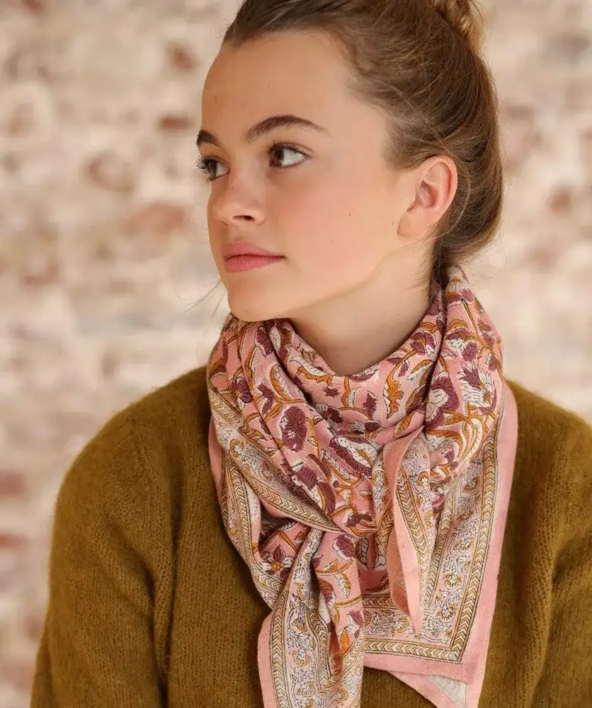 Foulard block print - Foulard tissu indien femme