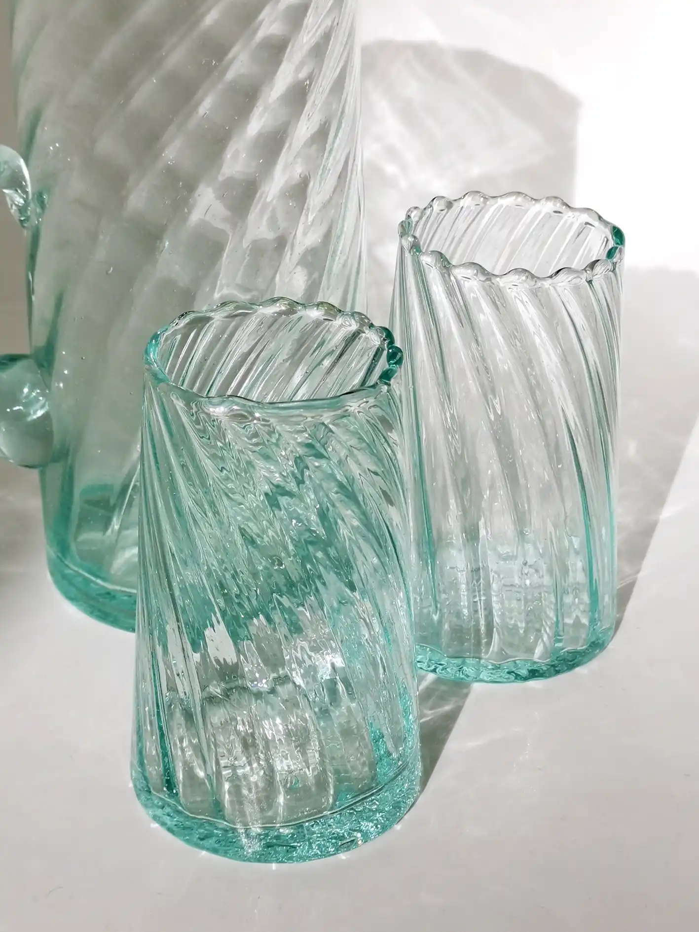 Verre conique Beldi strié - Verre à eau marocain Beldi