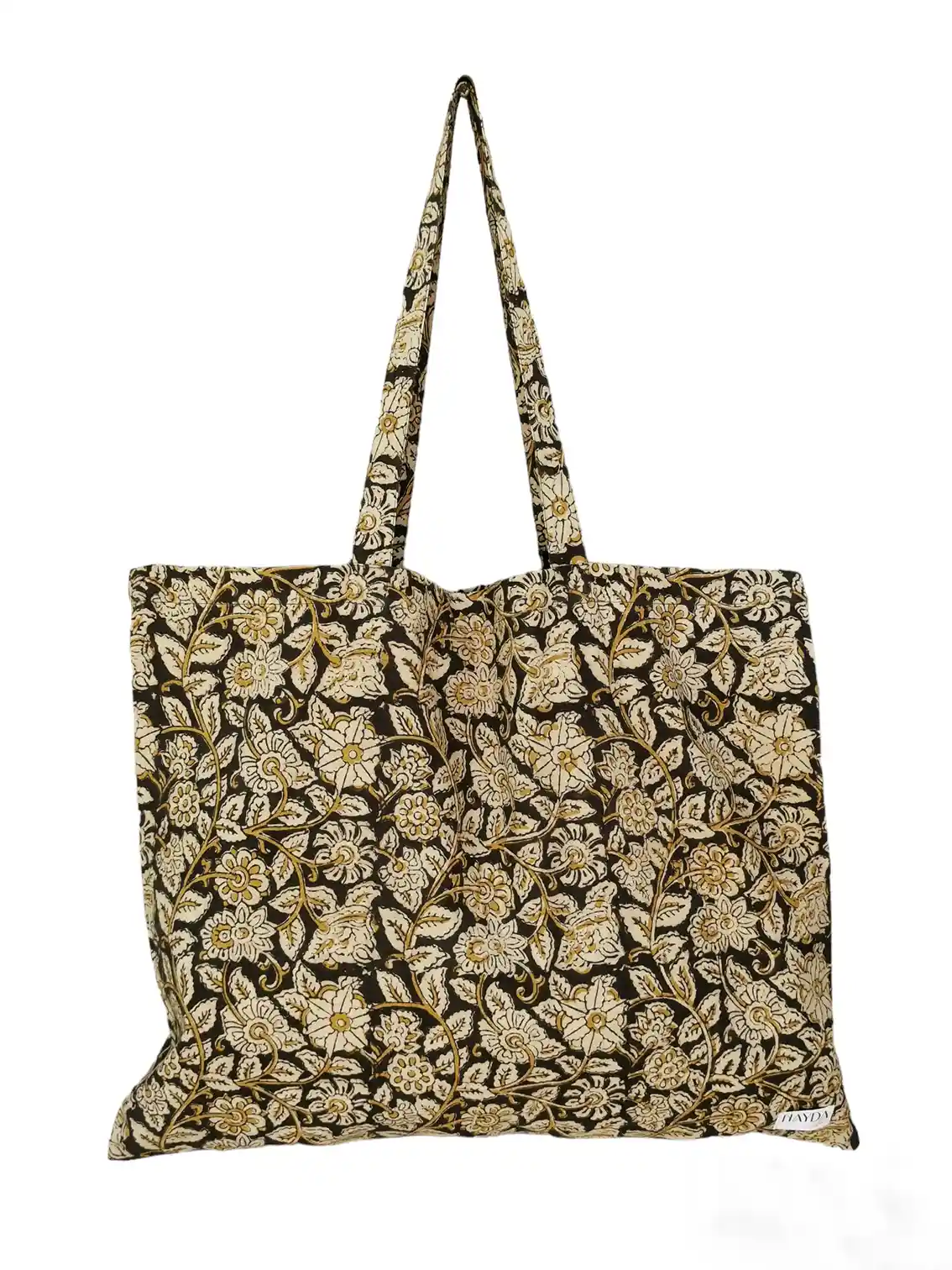 Tote Bag Fleuri Pushkar - Tote bag imprimé block print Nayda Diaries