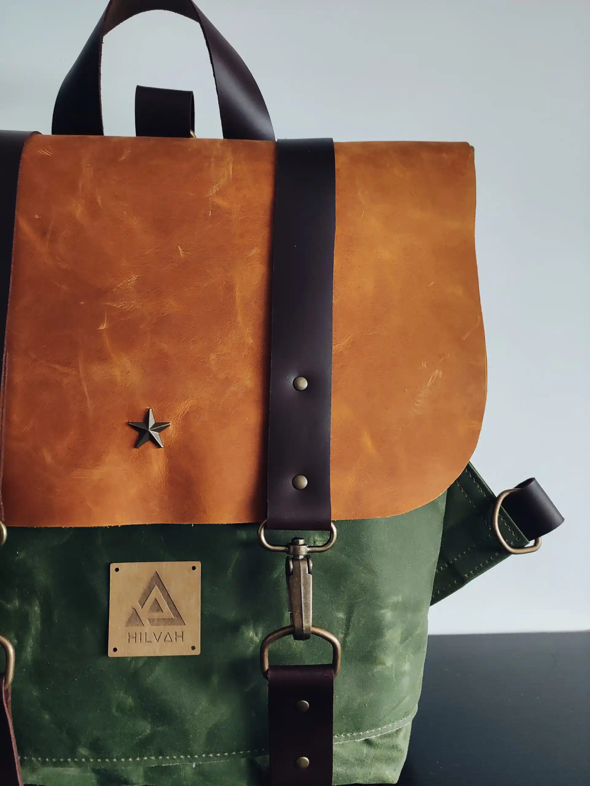 Sac à dos vert et moutarde SUNSET - Hilvah