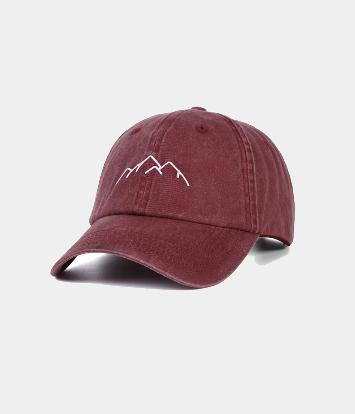 Casquette Montagne - Casquette Rouge Vintage - Casquette délavée