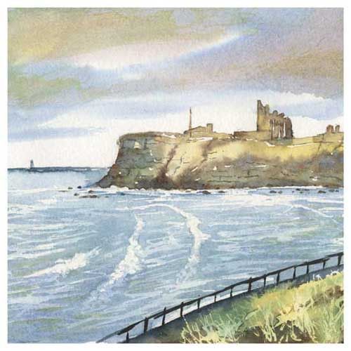 Tynemouth Priory - ART CARD | DavidHollidayArtist