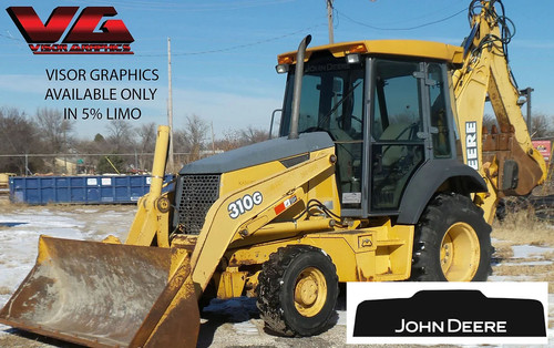 WINDSHIELD VISOR GRAPHICS TINT FOR JOHN DEERE BACKHOE | Diy Pre Cut Tint
