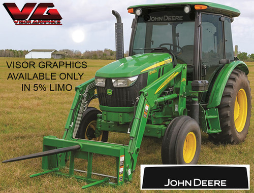 WINDSHIELD VISOR GRAPHICS TINT FOR JOHN DEERE TRACTOR 5E 5M 6E SERIES ...