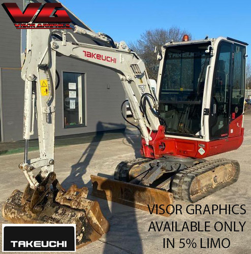 WINDSHIELD VISOR TINT OPTIONS FOR TAKEUCHI EXCAVATOR | Diy Pre Cut Tint