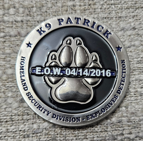 K9 Patrick EOW coin | WSP Memorial Foundation