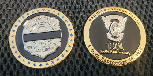 Challenge Coin 100th Ann. LODD - Fortin | WSP Memorial Found
