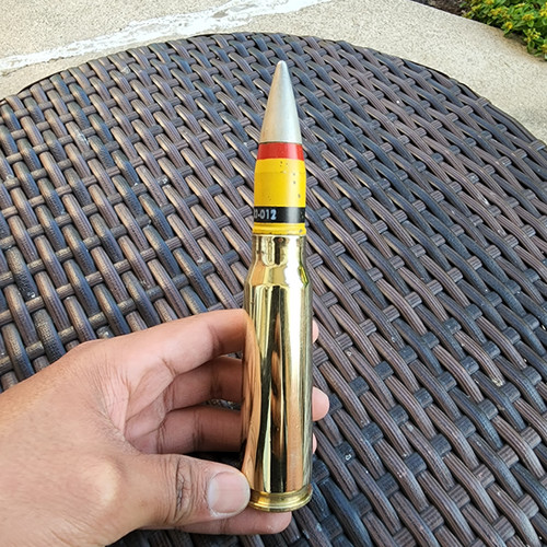 20mm Vulcan SAPHE Dummy Round/ TP Projectile All metal w/fuse,Spent ...