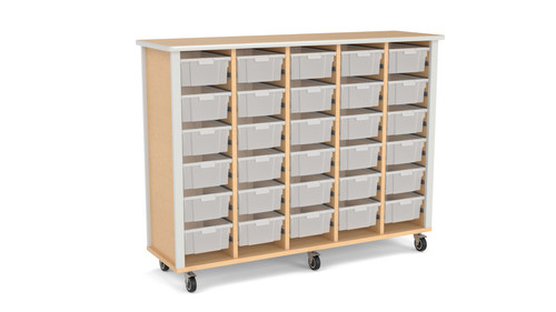 ENERGI™ Mobile Tote Storage Cabinet - 30 /6" Tote Trays | TRADE WEST