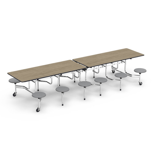 Virco Mobile Cafeteria Tables - Stool Seat - Folding - 30"x144" | TRADE ...