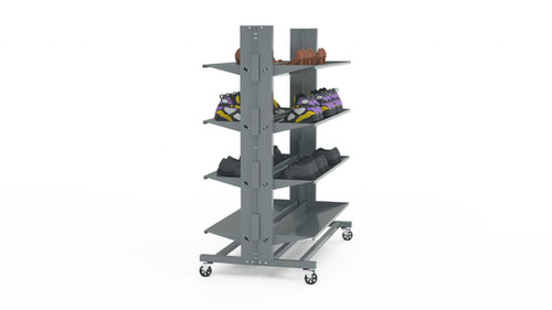 ENERGI™ Double Mobile Boot/Shoe Racks - 48" | TRADE WEST