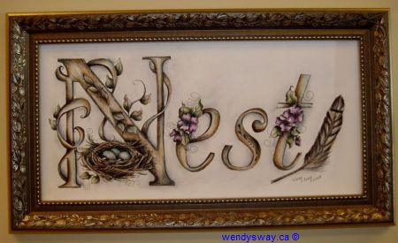 Nest (WORD) Pen and Ink PP208 | Wendy's Way