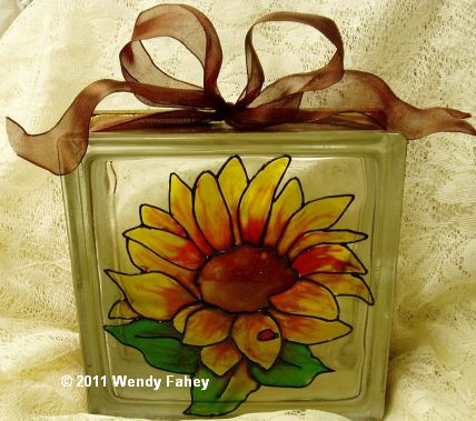 Sunflower Glass Block ePACKET ePP301 | Wendy's Way