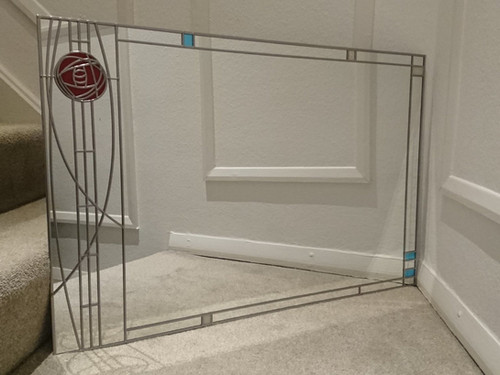 Elegant Rose Art Nouveau Mirror | Catfish Glass