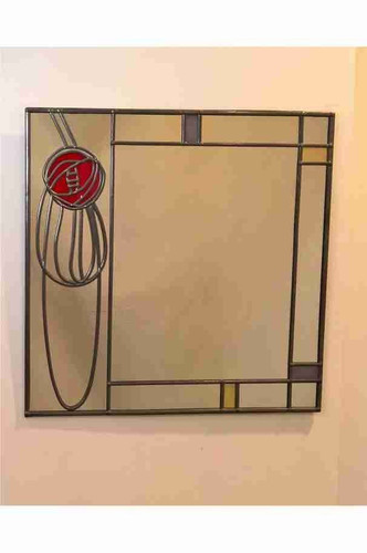 Rose Art Nouveau Mirror 50cm | Catfish Glass
