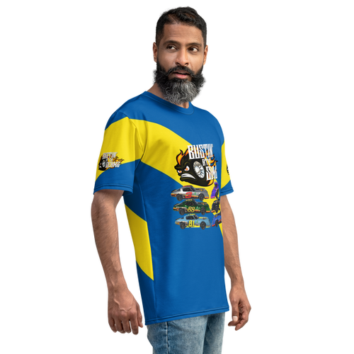Jaydogg Bustin at the Seams Men's t-shirt (Blue / Yelow) | xcalracing.com
