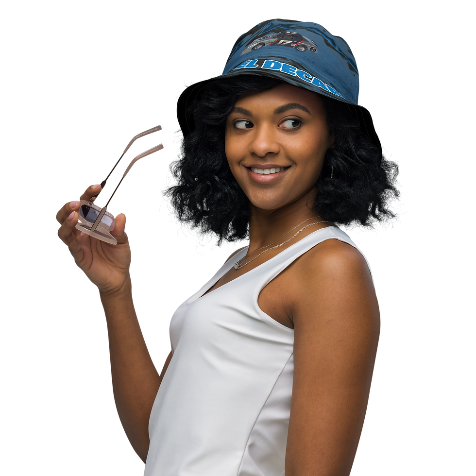 Michael DeCarlo NavyJoe.coffee Reversible Bucket Hat (MIDNIGHT OCEAN ...