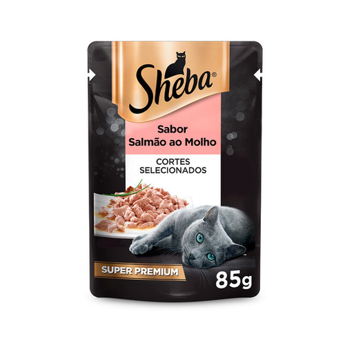 Sachê Sheba Gatos Adultos Sabor Salmão ao Molho 85g | Ronroninha