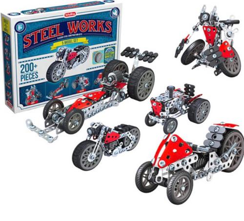 Schylling Steel Works Classic Steel Construction Sets. 5 Model Set ...